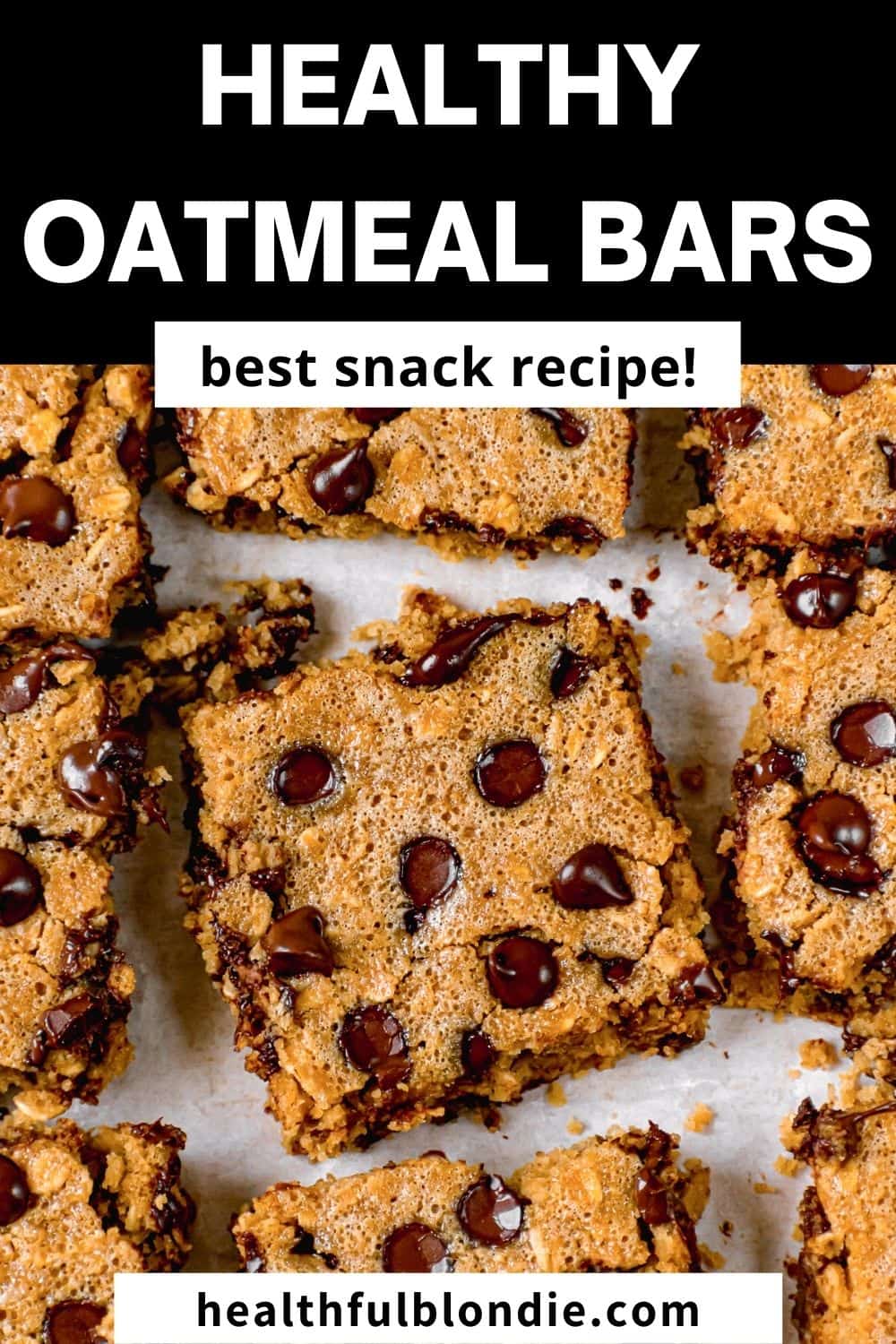Healthy Chocolate Chip Oatmeal Bars - Healthful Blondie