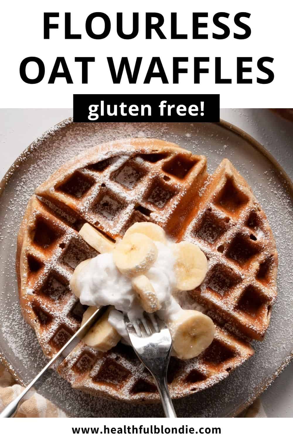 Flourless Banana Oat Waffles - Healthful Blondie