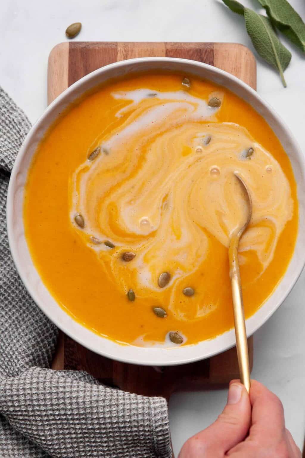 Easy Pumpkin Sweet Potato Soup (with Canned Pumpkin!) - Healthful Blondie