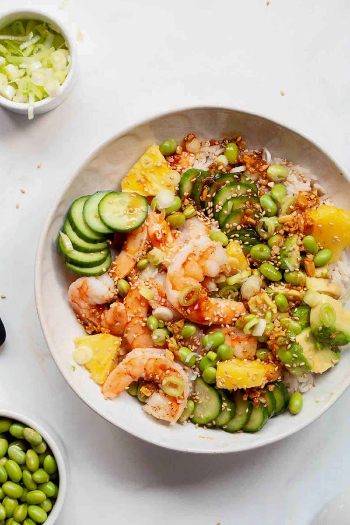 Shrimp Poke Bowl Recipe - Healthful Blondie