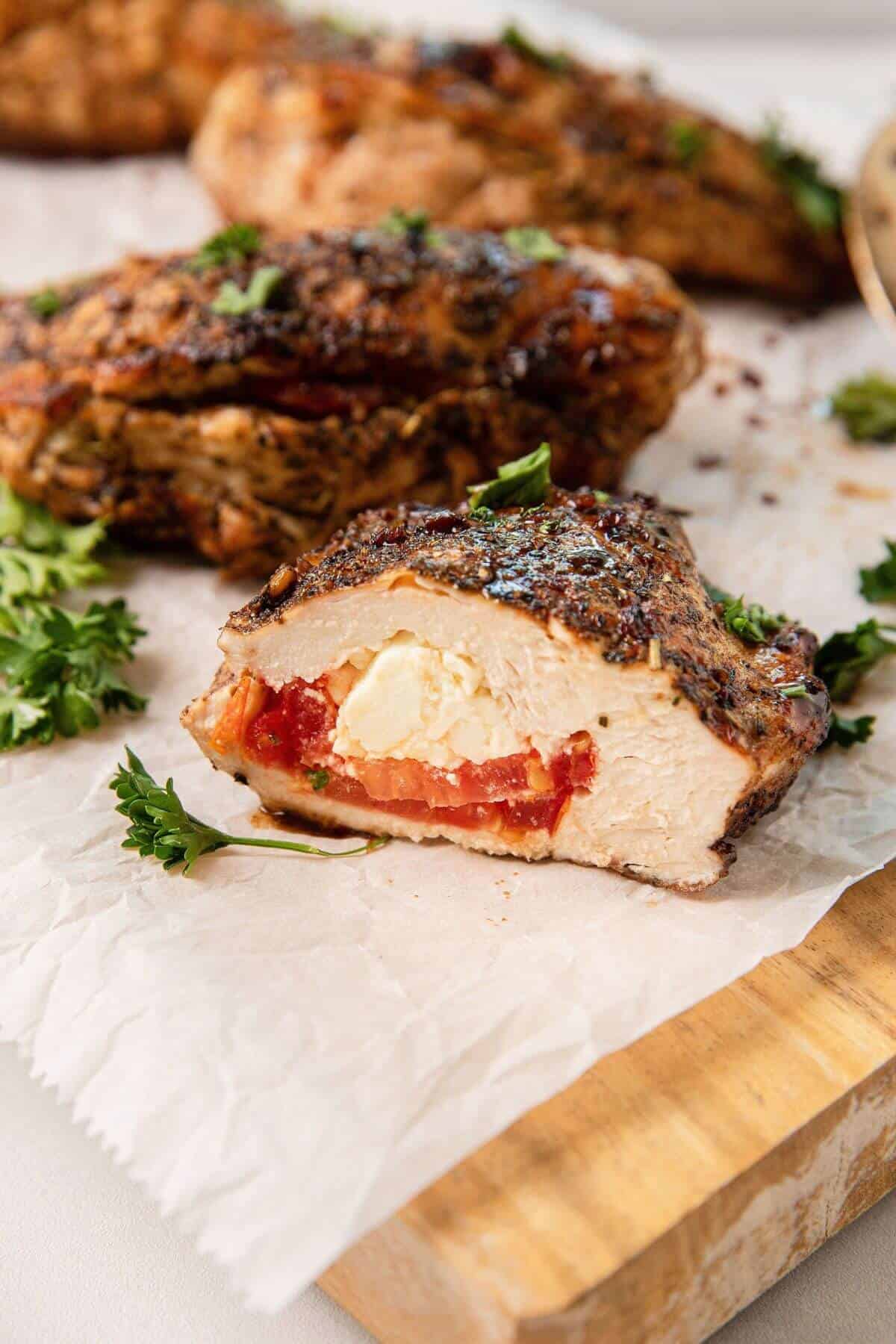 Balsamic Feta Stuffed Chicken - Healthful Blondie