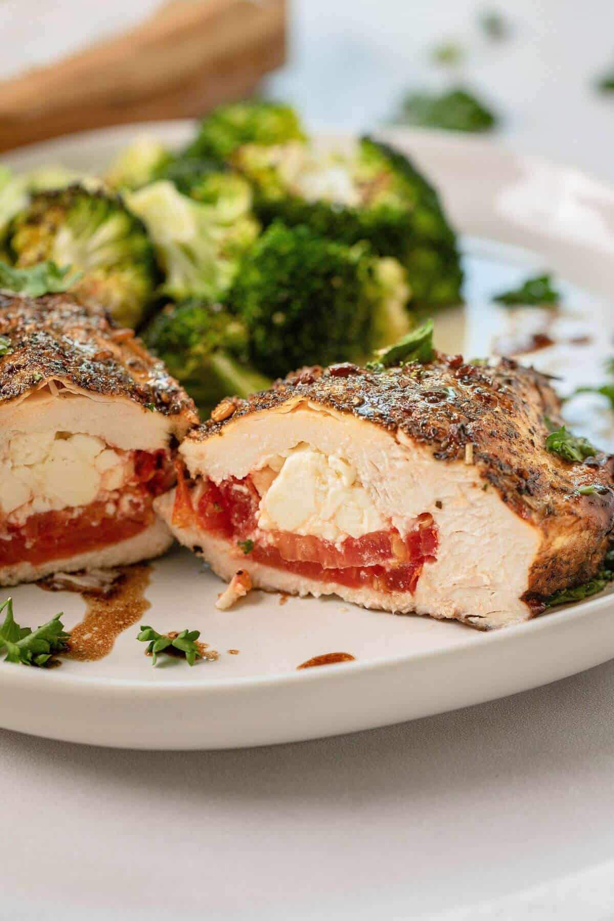Balsamic Feta Stuffed Chicken - Healthful Blondie
