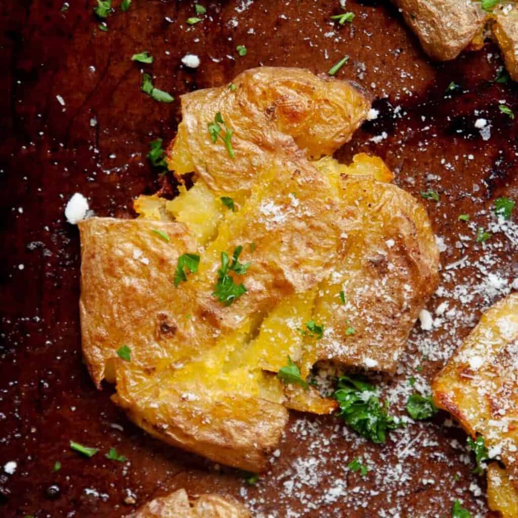 Smashed Fingerling Potatoes - Healthful Blondie