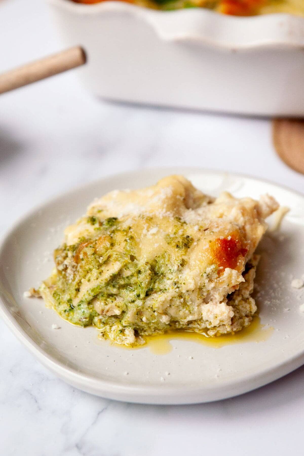 Chicken and Broccoli Lasagna - Healthful Blondie