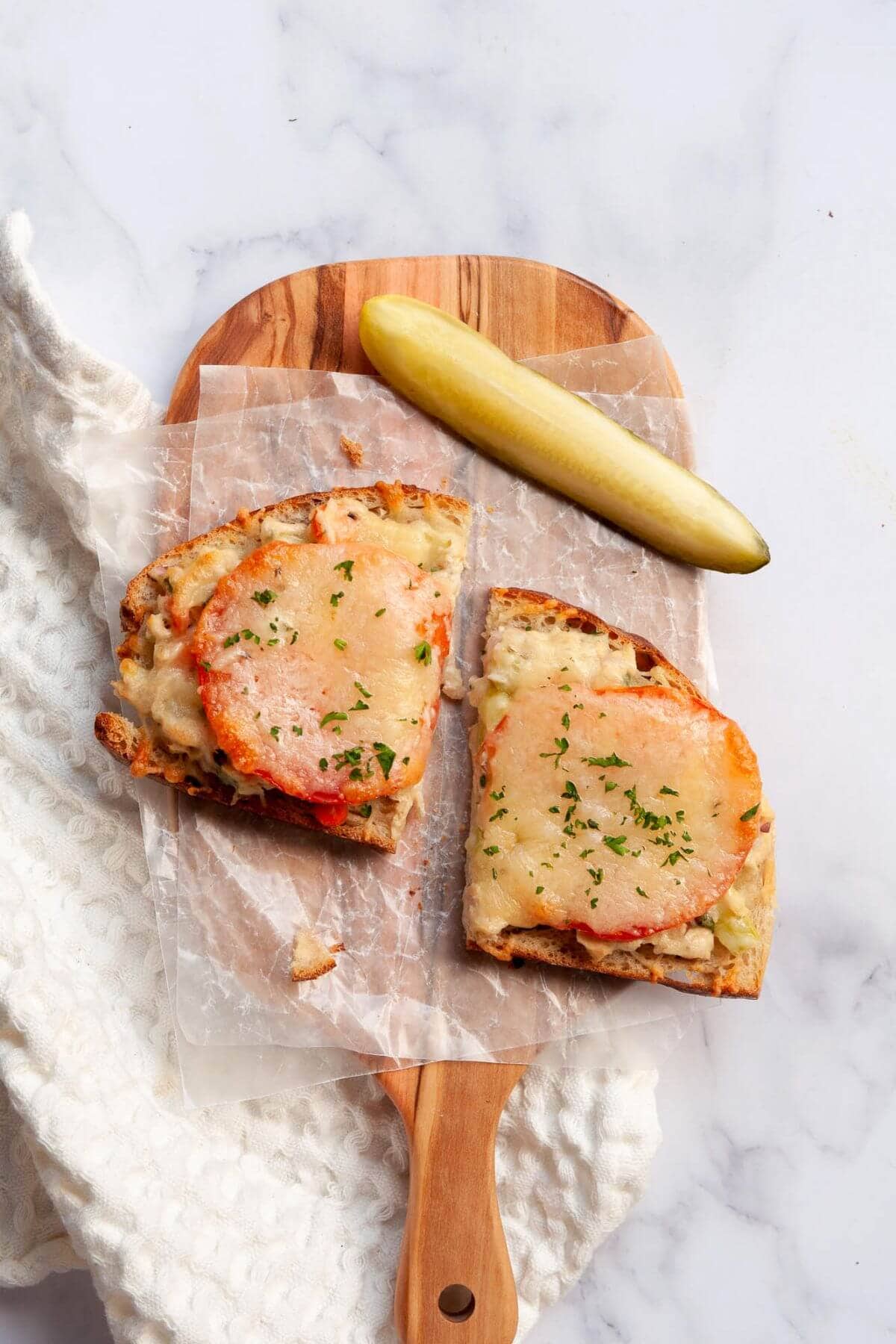 Open Face Tuna Melts - Healthful Blondie