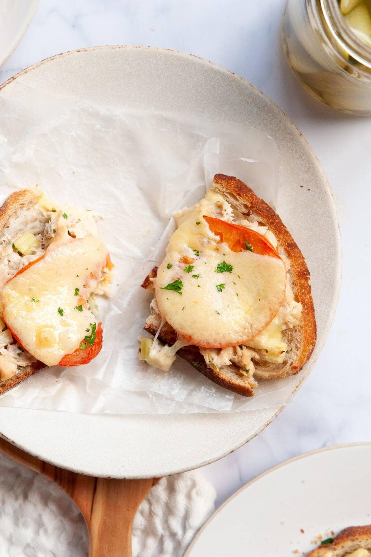 Open Face Tuna Melts - Healthful Blondie
