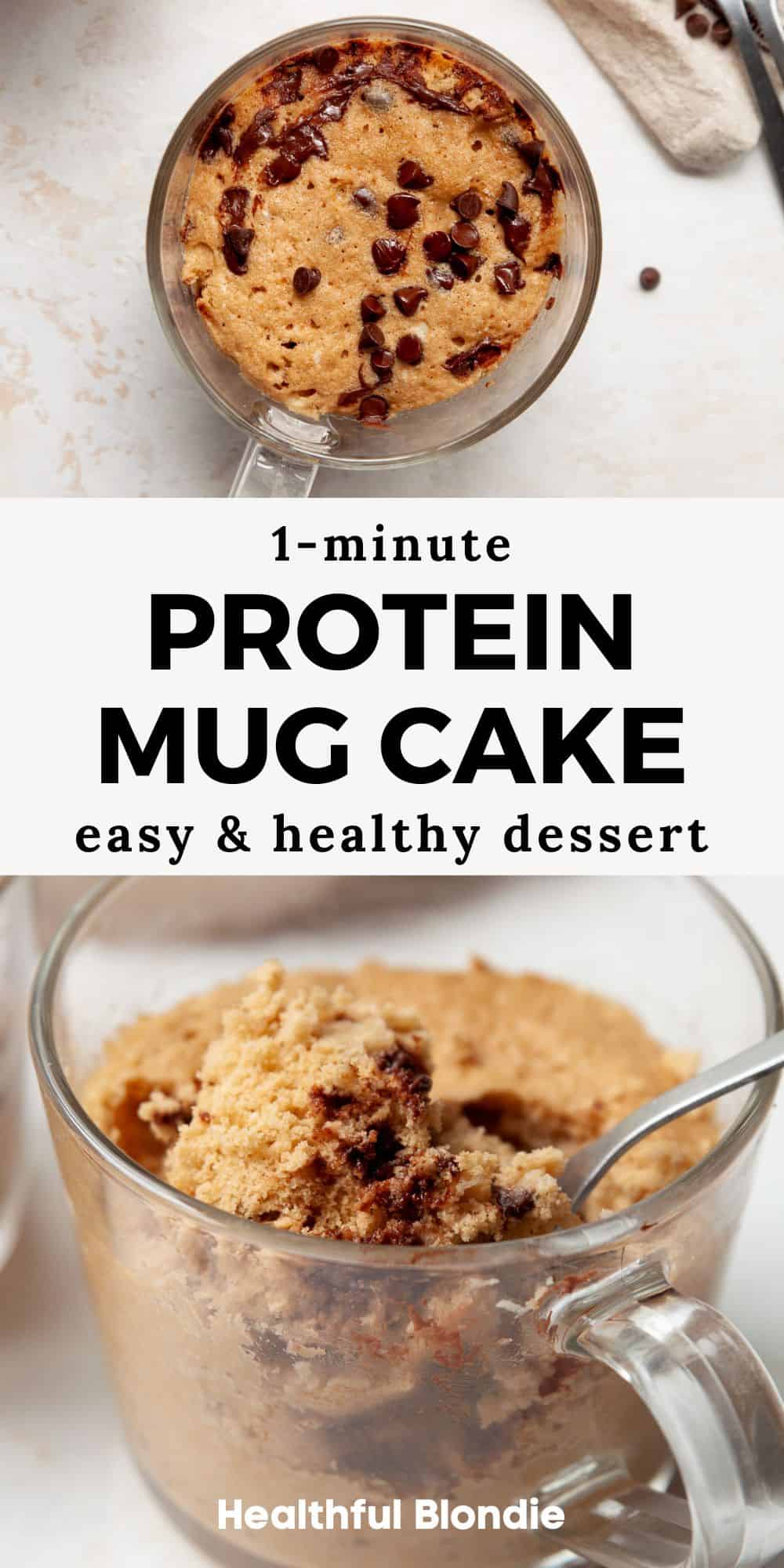 Protein Powder Mug Cake (1-Minute, Vegan, 24g Protein) - Healthful Blondie