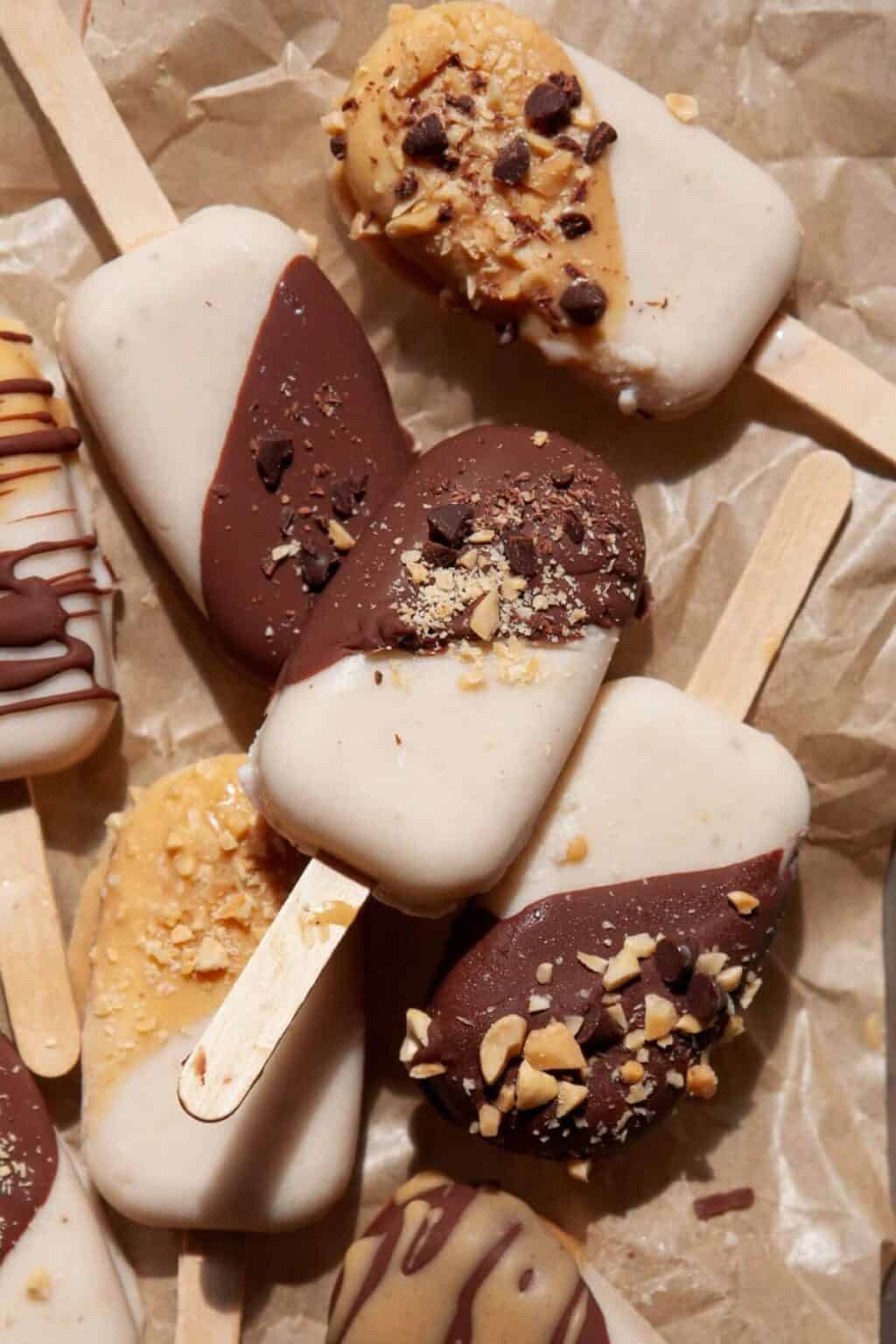 Healthy Banana Popsicles (with Greek Yogurt) - Healthful Blondie