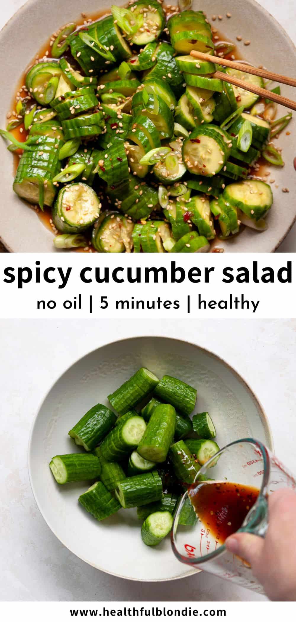 Spicy Asian Cucumber Salad (Extra Crispy Method!) - Healthful Blondie