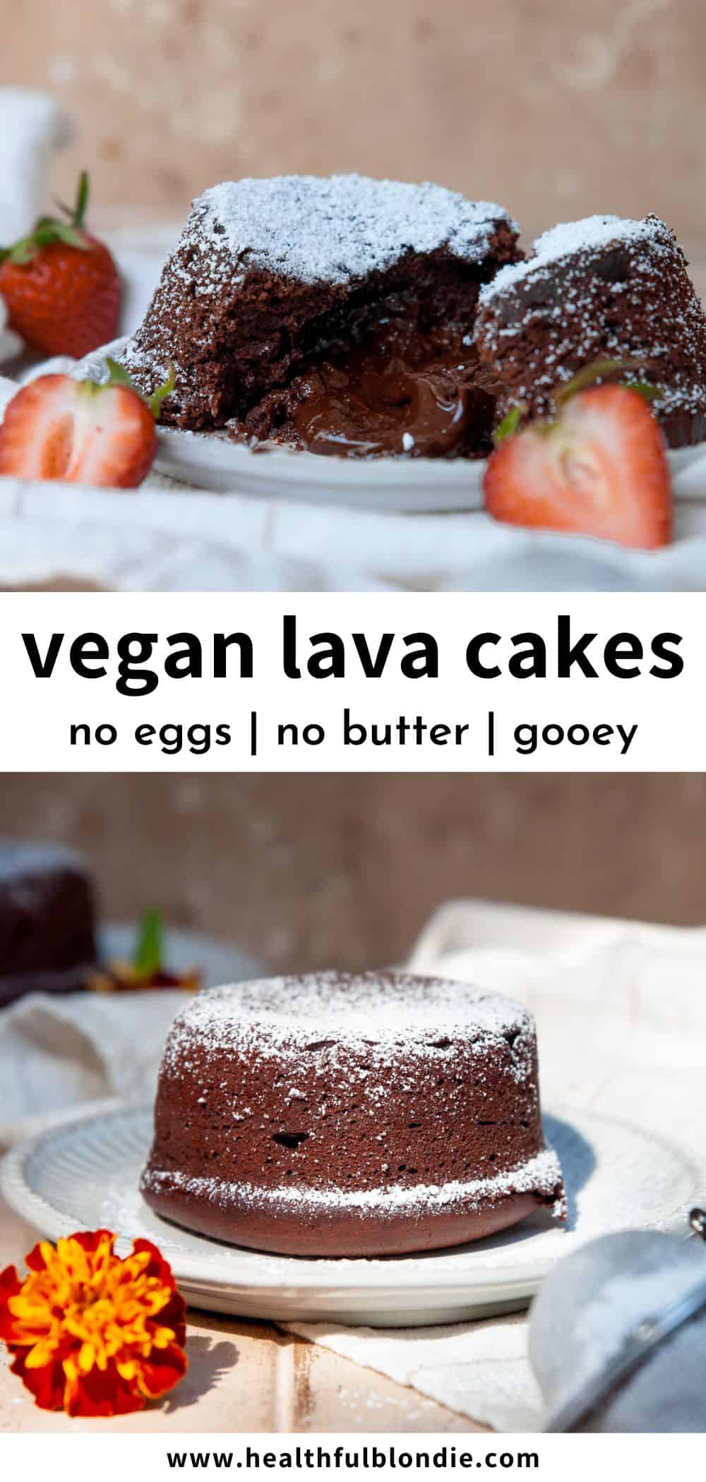 Vegan Molten Lava Cake - Healthful Blondie