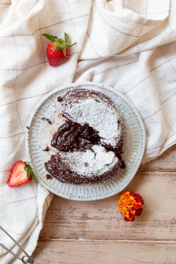 Vegan Molten Lava Cake - Healthful Blondie