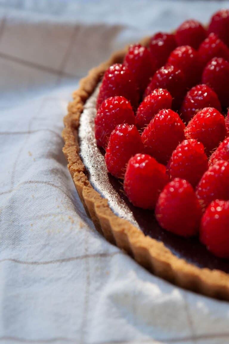 Chocolate Raspberry Tart - Healthful Blondie