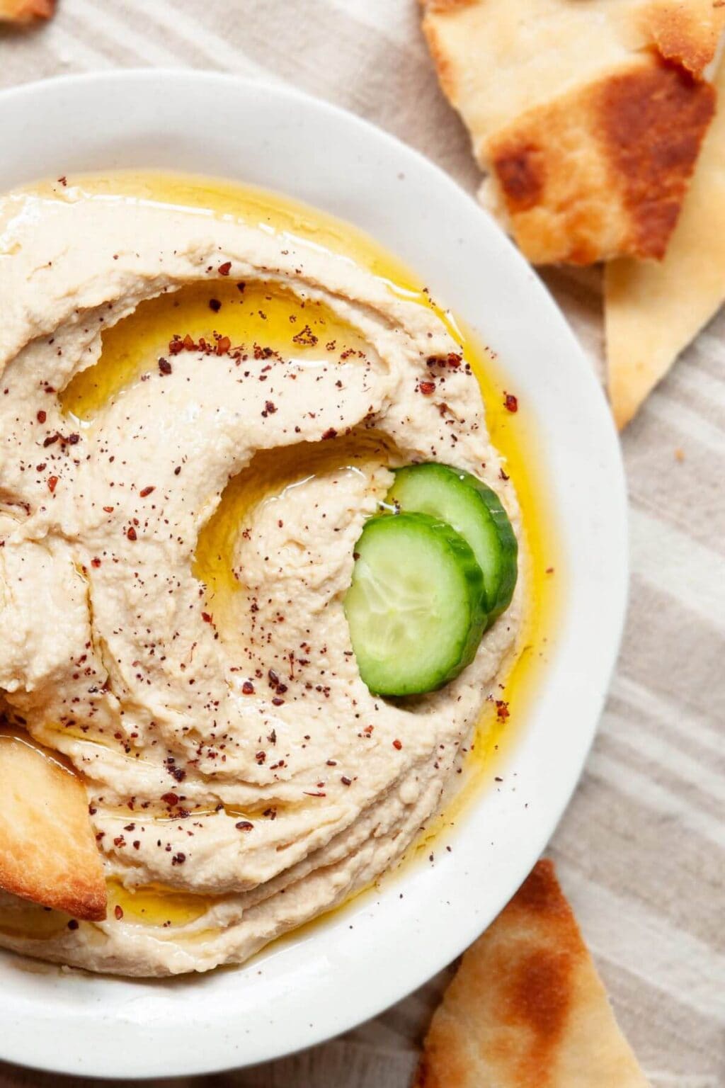 Homemade Hummus in Blender - Healthful Blondie