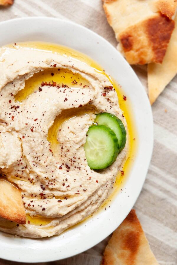 Homemade Hummus in Blender - Healthful Blondie