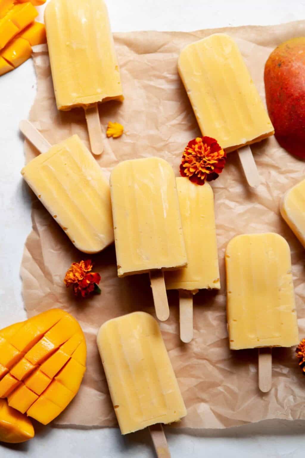 Mango Popsicles - Healthful Blondie