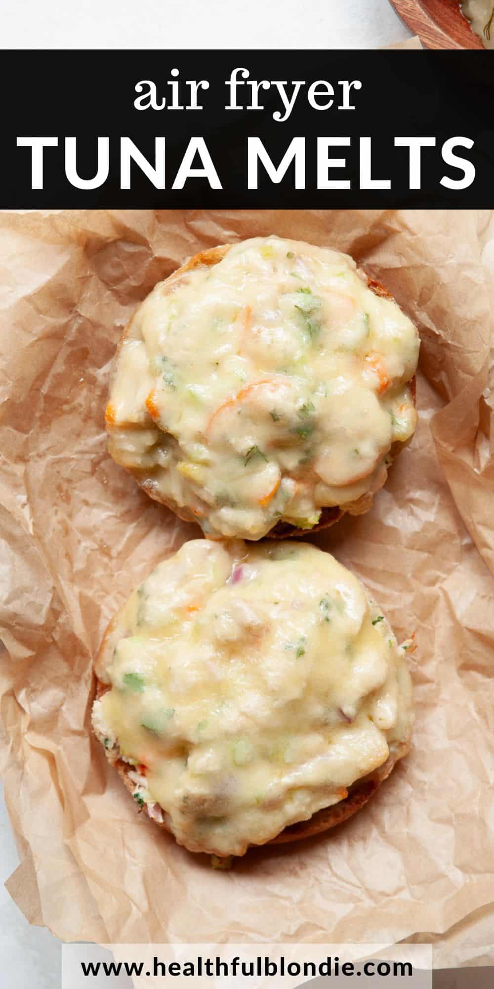 Air Fryer Tuna Melt (Open-Faced) - Healthful Blondie