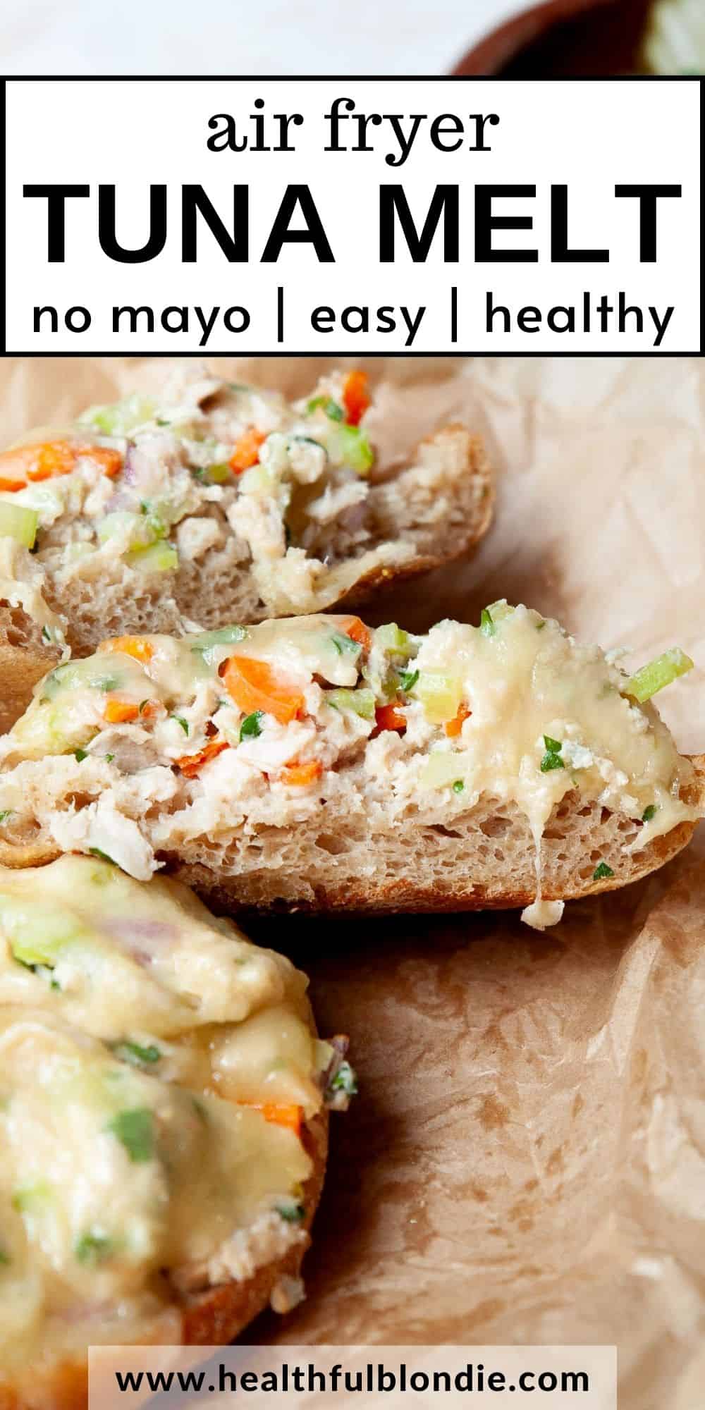 Air Fryer Tuna Melt - Healthful Blondie