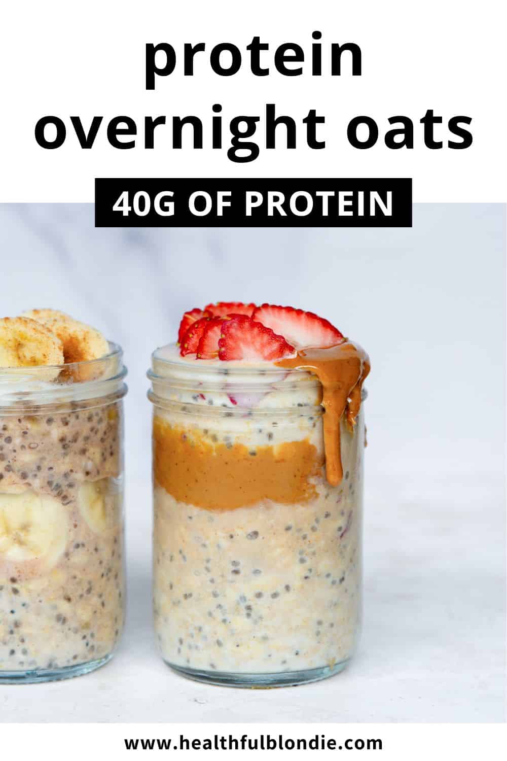 High-Protein Overnight Oats - Healthful Blondie