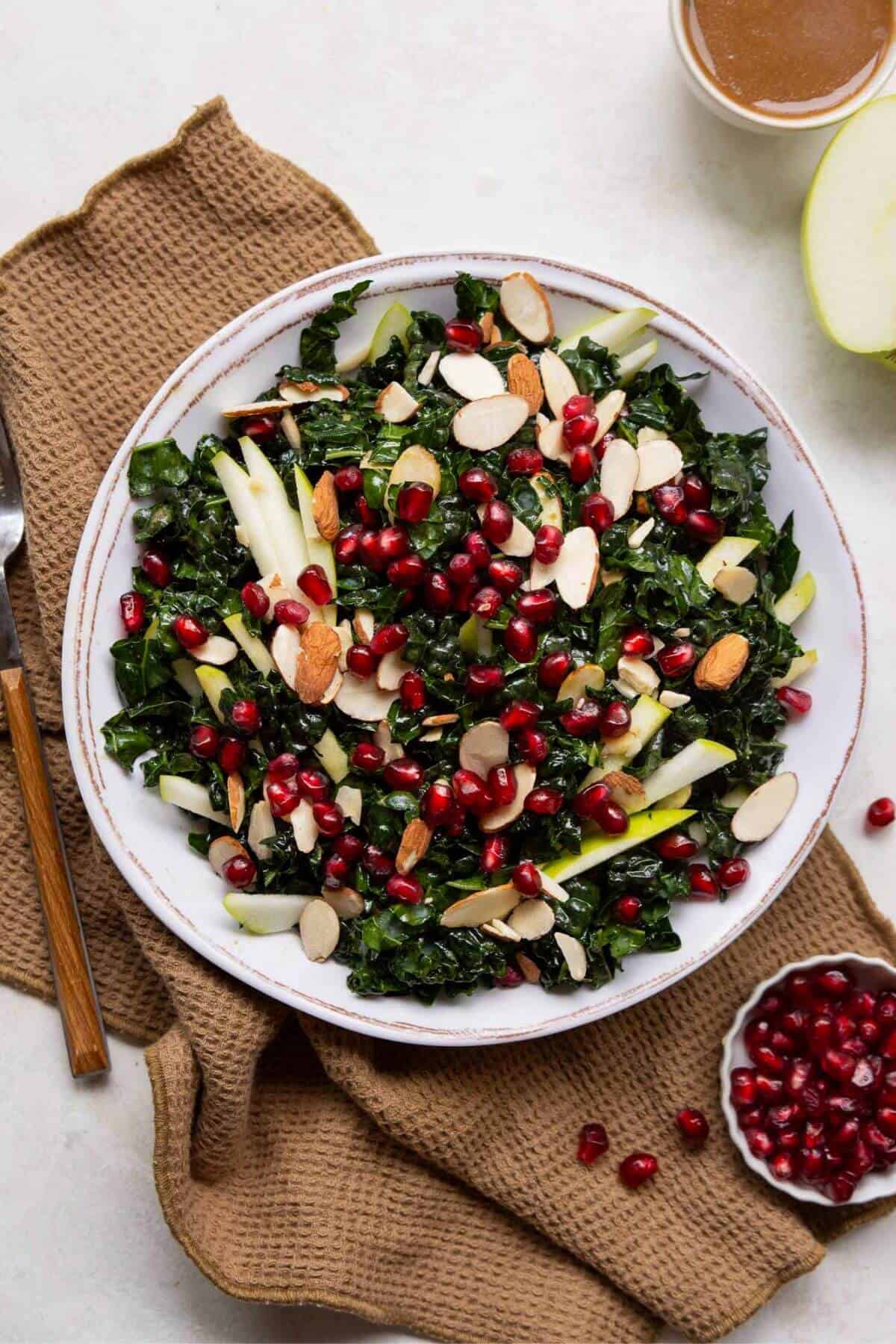 Kale Pomegranate Salad - Healthful Blondie