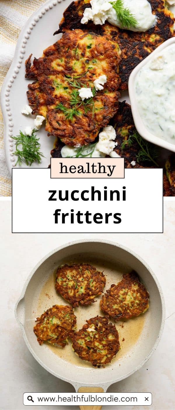 Healthy Zucchini Fritters - Healthful Blondie