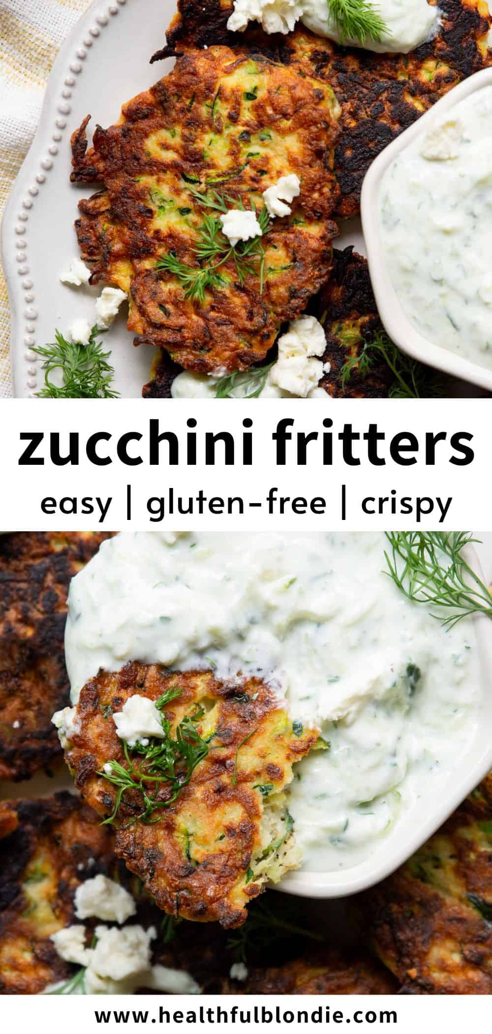 Healthy Zucchini Fritters - Healthful Blondie