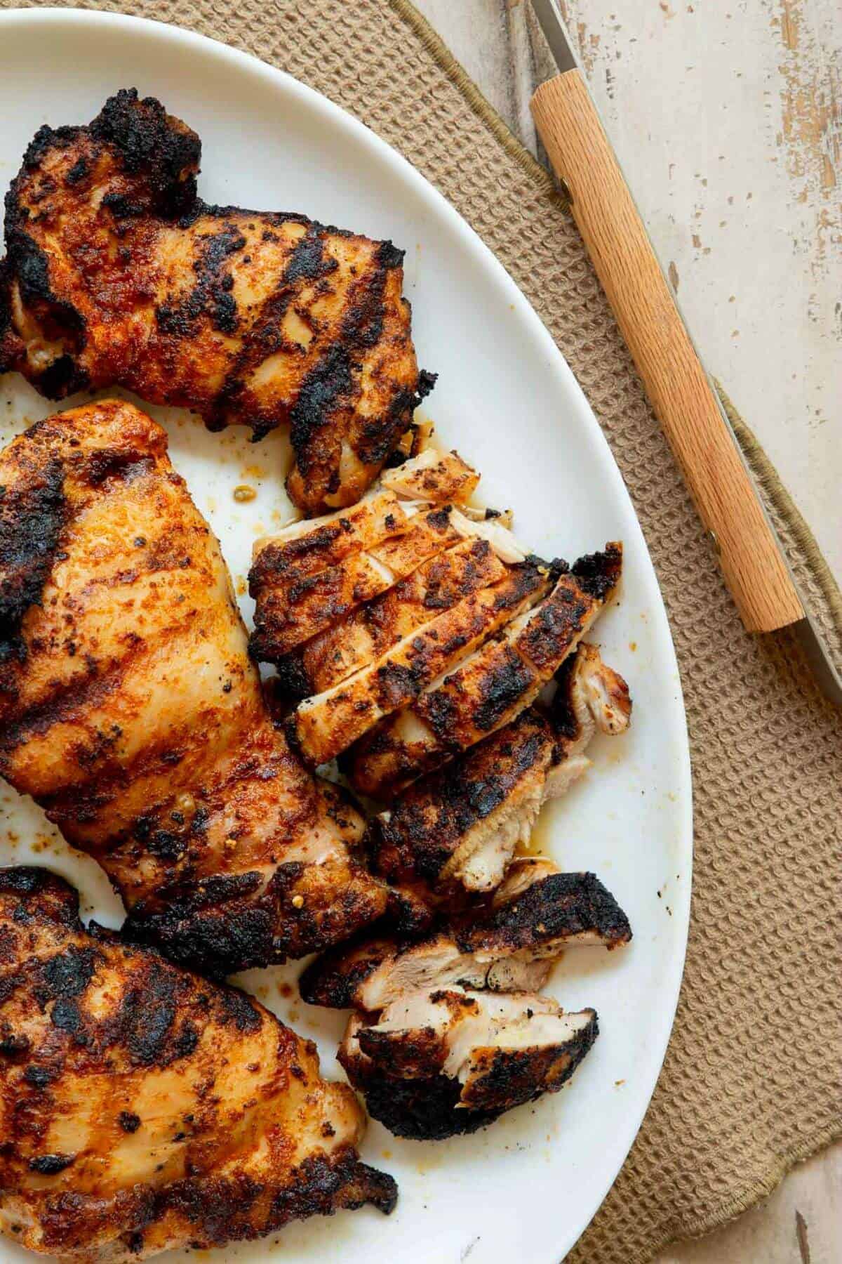 Grilled Boneless Chicken Thighs (Easy & Crispy) - Healthful Blondie