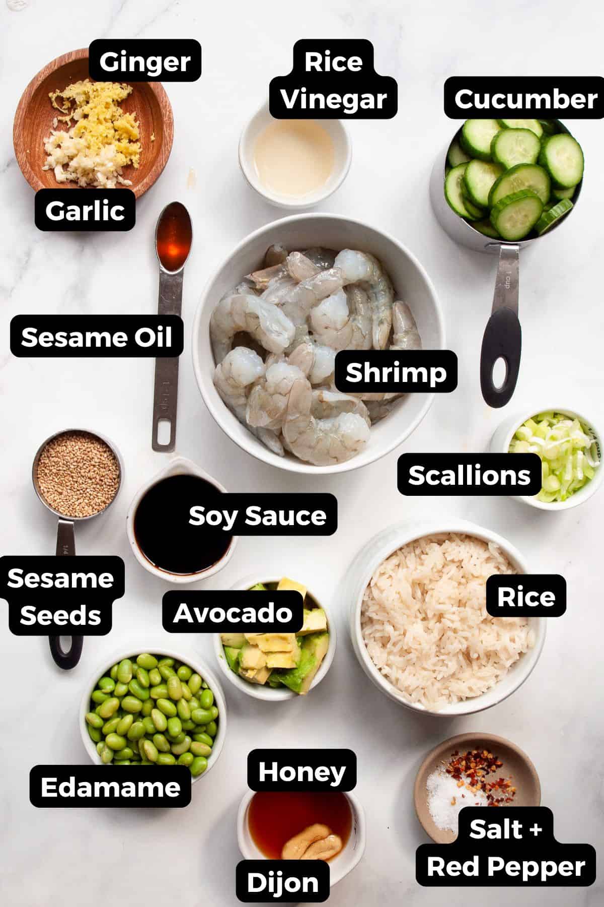 Shrimp Poke Bowl Recipe - Healthful Blondie
