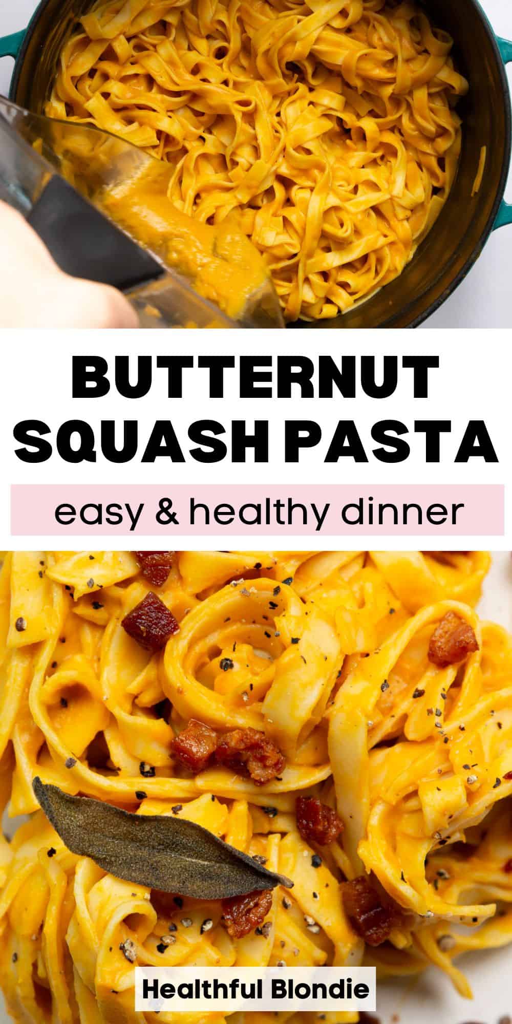 Roasted Garlic Butternut Squash Pasta Sauce (Creamy!) - Healthful Blondie