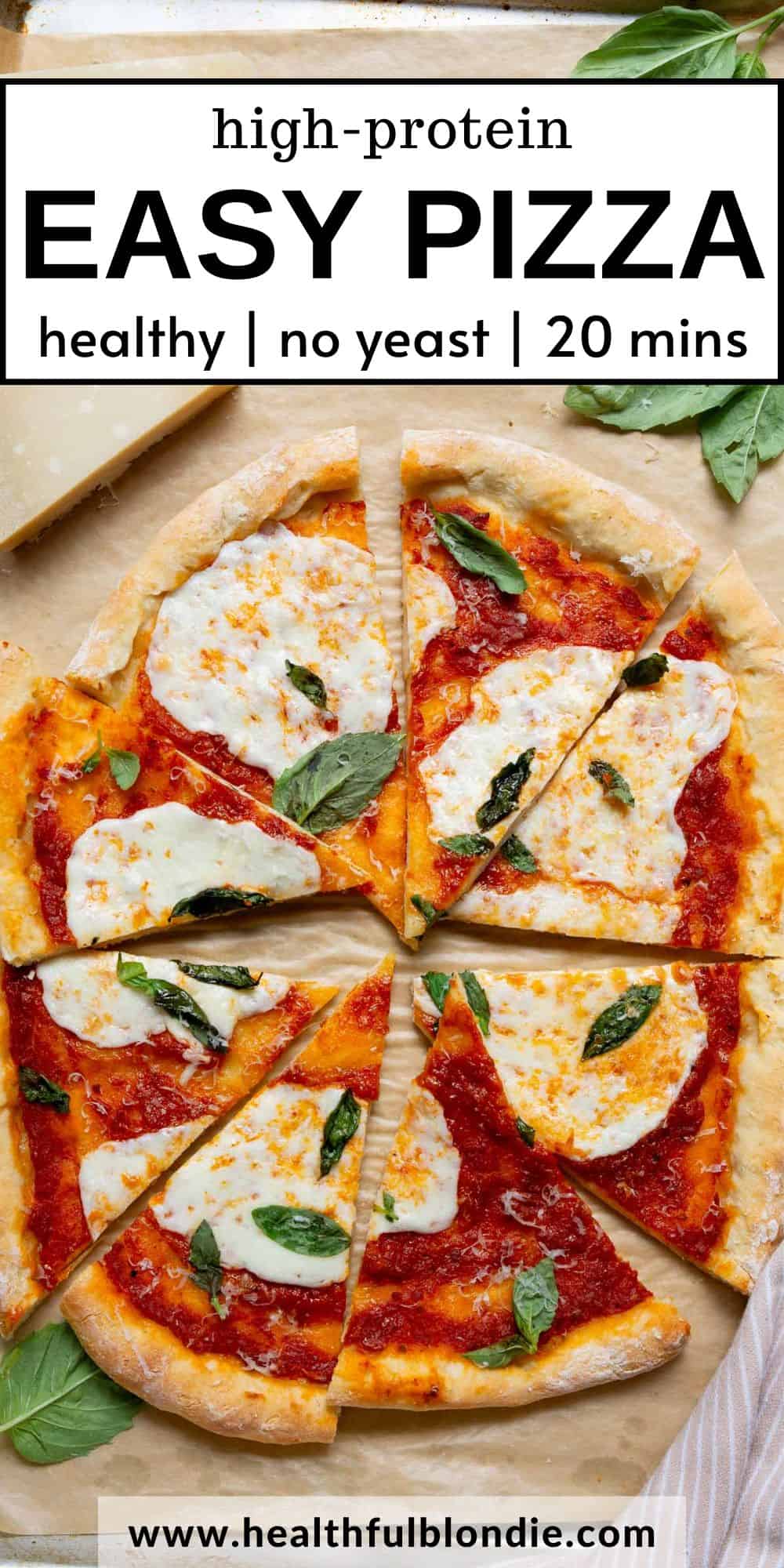 Easy Healthy Pizza Recipe (Protein Greek Yogurt Dough) - Healthful Blondie